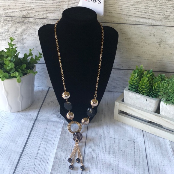 Chaps | Jewelry | Chaps New Statement Necklace Beads Goldtone | Poshmark